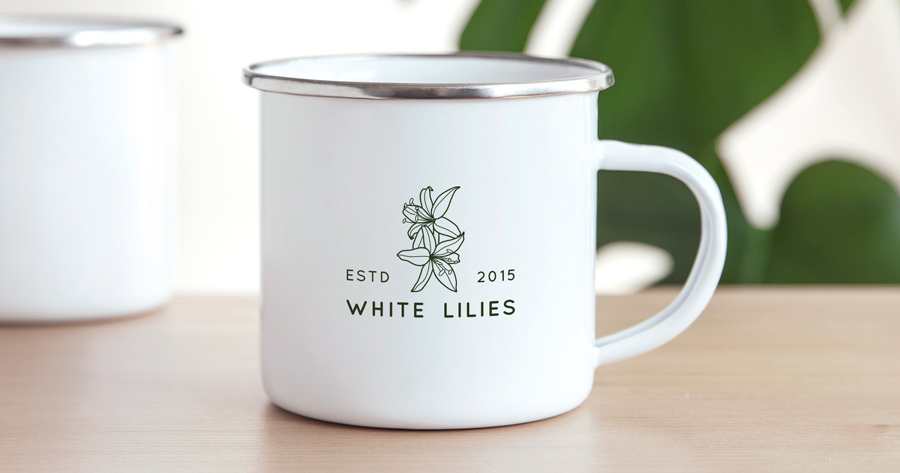 Personalised Metal Mugs with Silver Rim